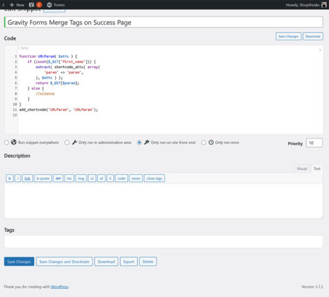 Merge Tags on Gravity Form Confirmation Pages w/out Functions.php